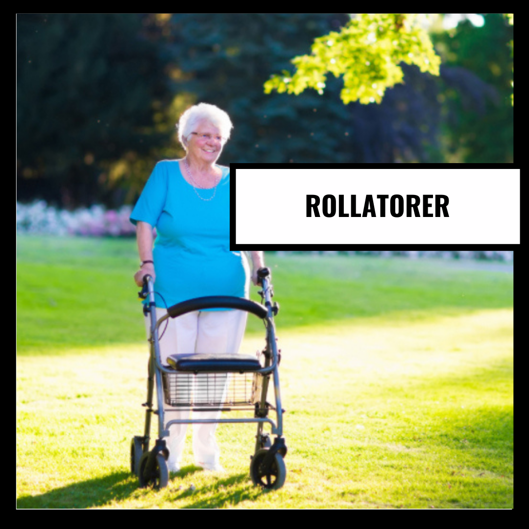 Rollatorer til seniorer og bevægelsesbegrænsede. Stabil og komfort ...