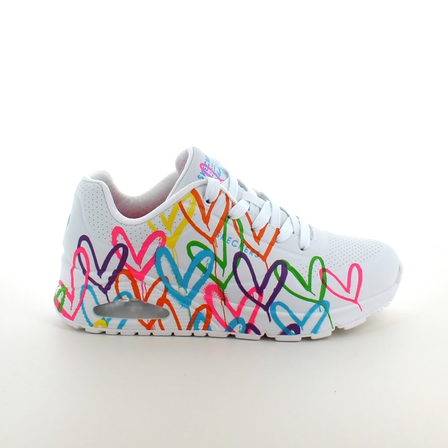 Hjerte sko fra Skechers i neon farver - Sygeplejebutikken